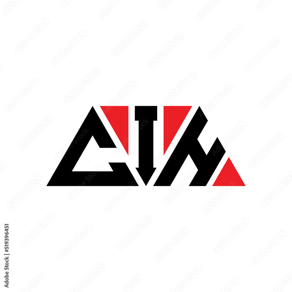 Cih Tciangle Letter Logo Design With Tciangle Shape Cih Tciangle Logo