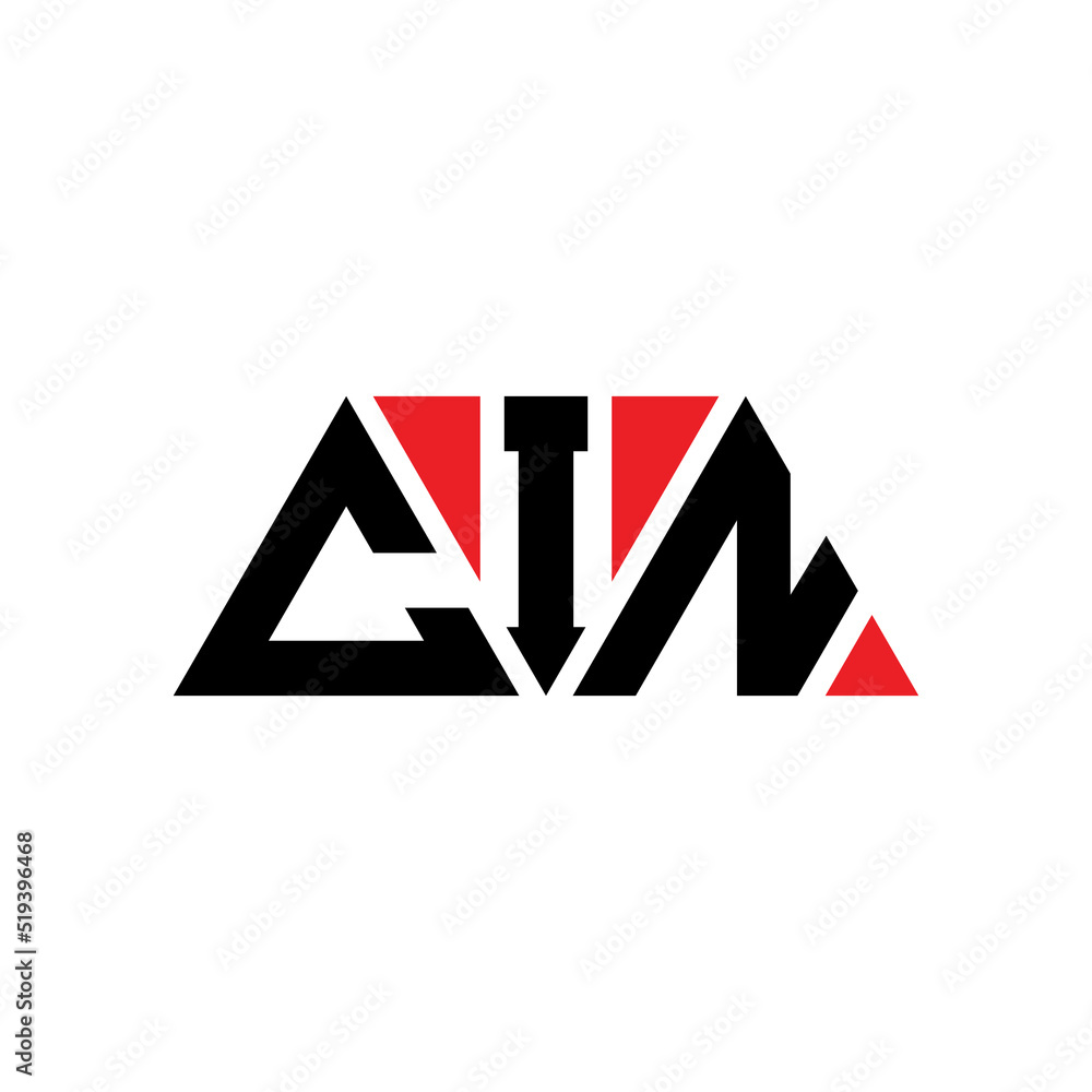 CIN tCIangle letter logo design with tCIangle shape. CIN tCIangle logo ...