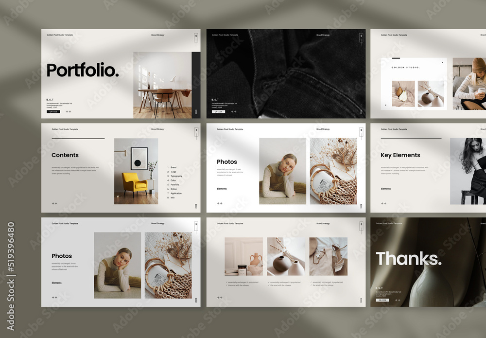 Portfolio Presentation Layout Stock Template | Adobe Stock