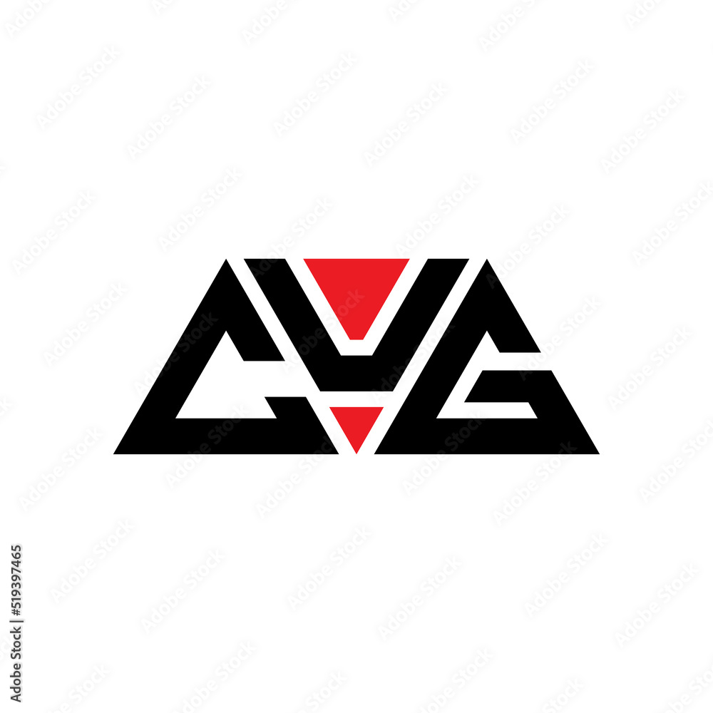 CUG triangle letter logo design with triangle shape. CUG triangle logo ...