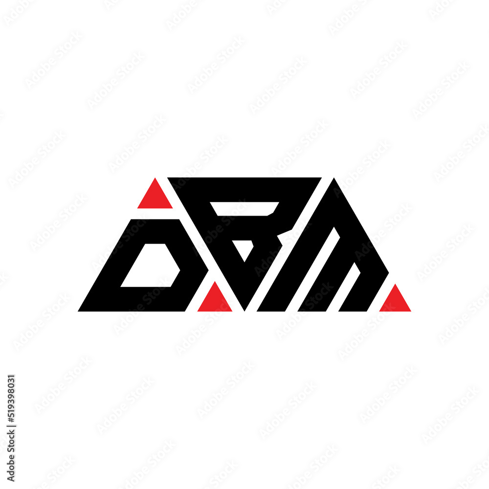 DBM triangle letter logo design with triangle shape. DBM triangle logo ...