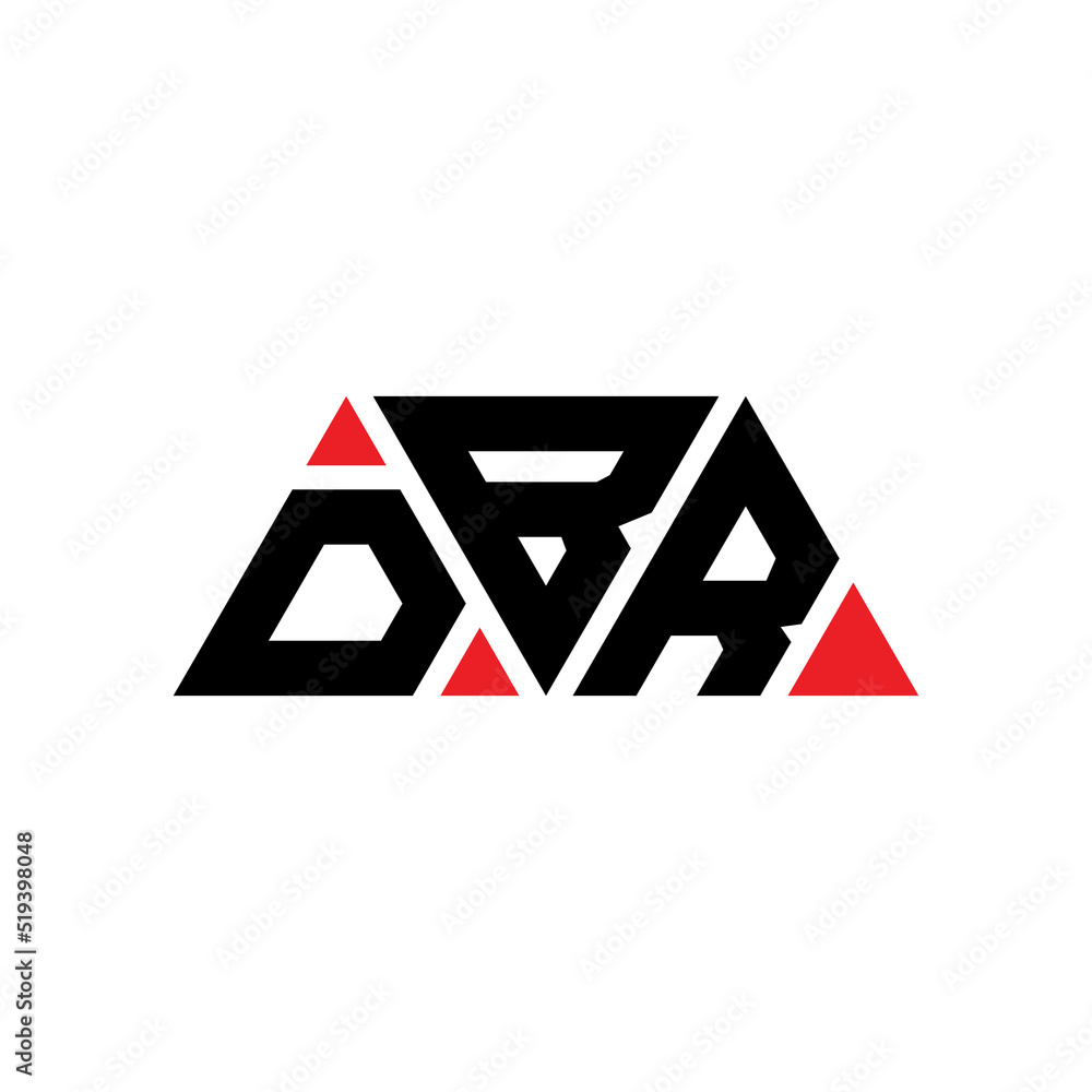 DBR triangle letter logo design with triangle shape. DBR triangle logo ...
