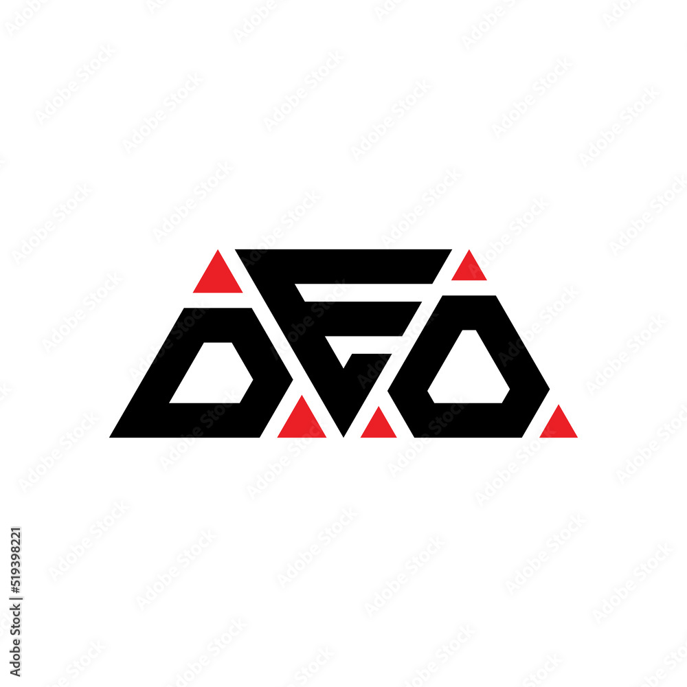 DEO triangle letter logo design with triangle shape. DEO triangle logo ...