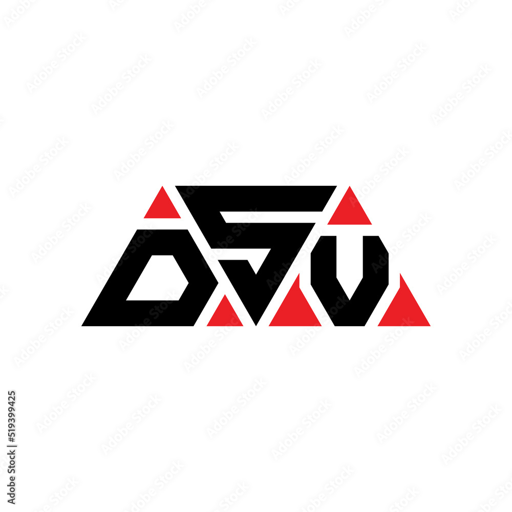 DSV triangle letter logo design with triangle shape. DSV triangle logo ...