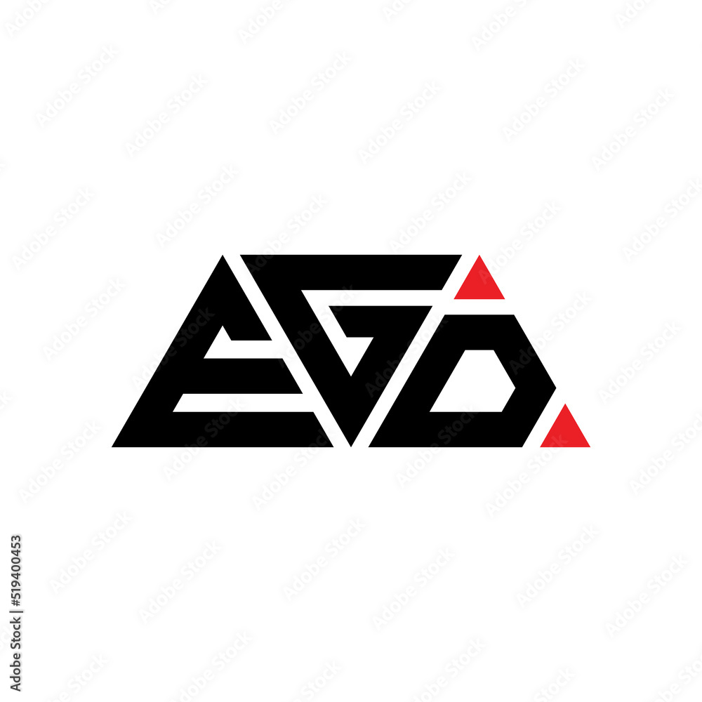 EGD triangle letter logo design with triangle shape. EGD triangle logo ...