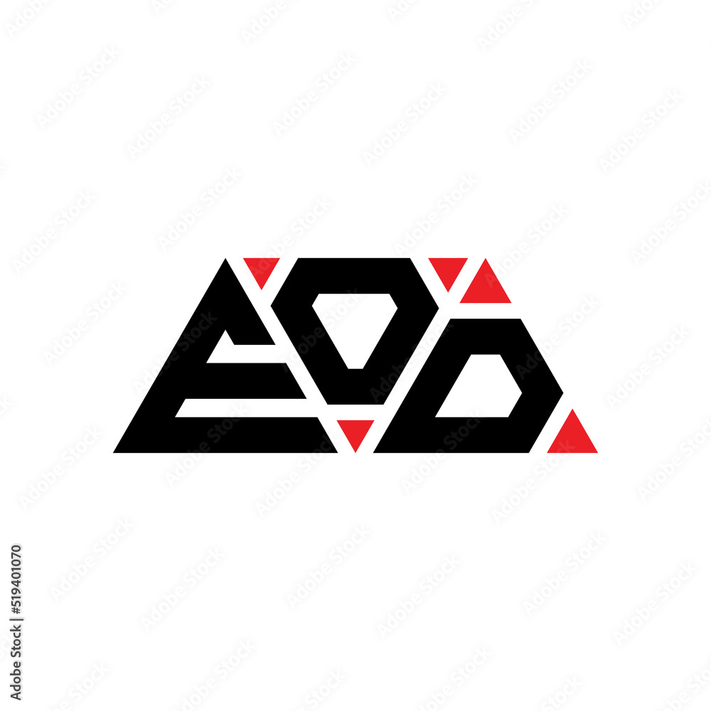 EOD triangle letter logo design with triangle shape. EOD triangle logo ...