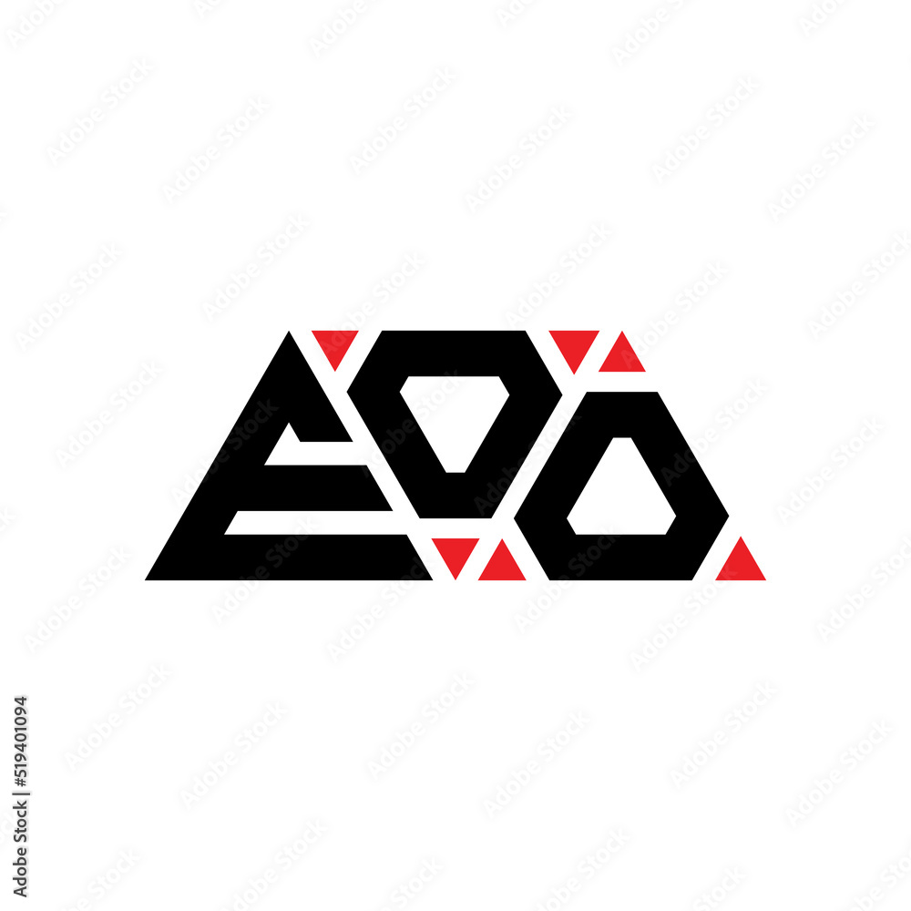 EOO triangle letter logo design with triangle shape. EOO triangle logo ...