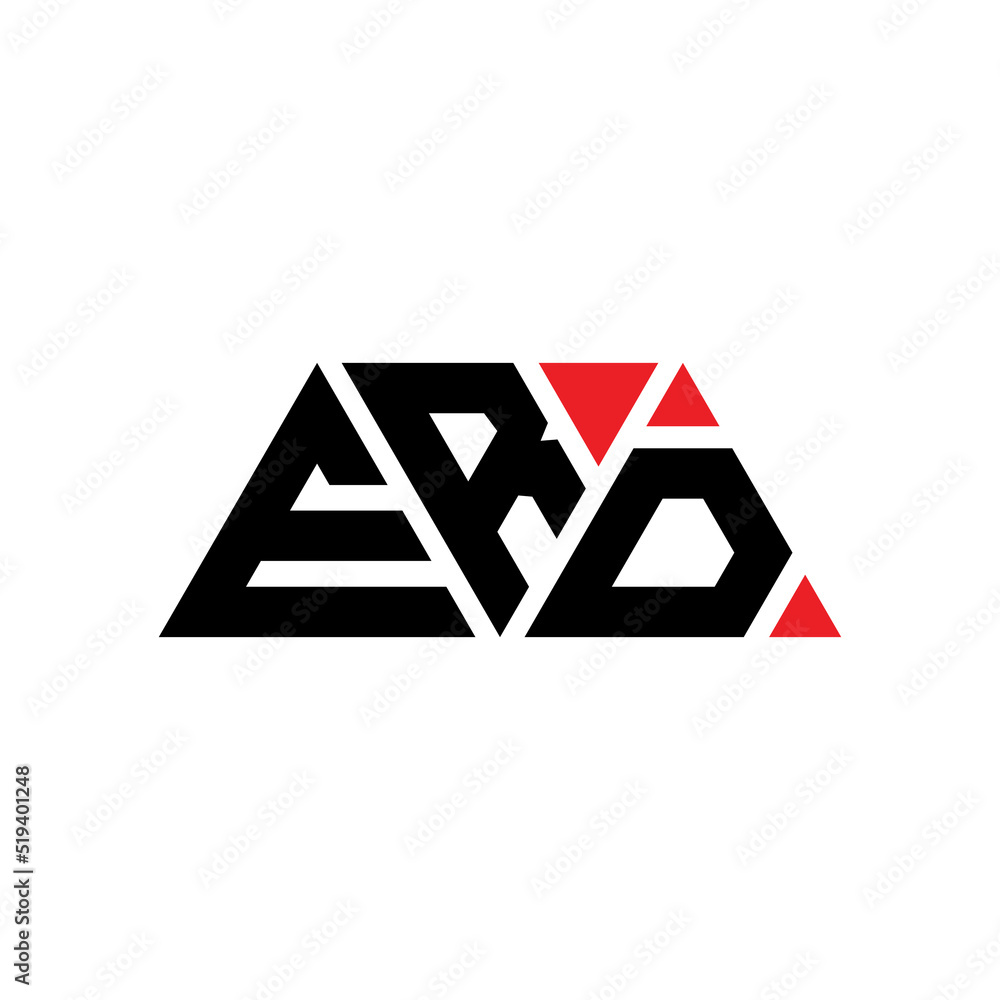 ERD triangle letter logo design with triangle shape. ERD triangle logo ...