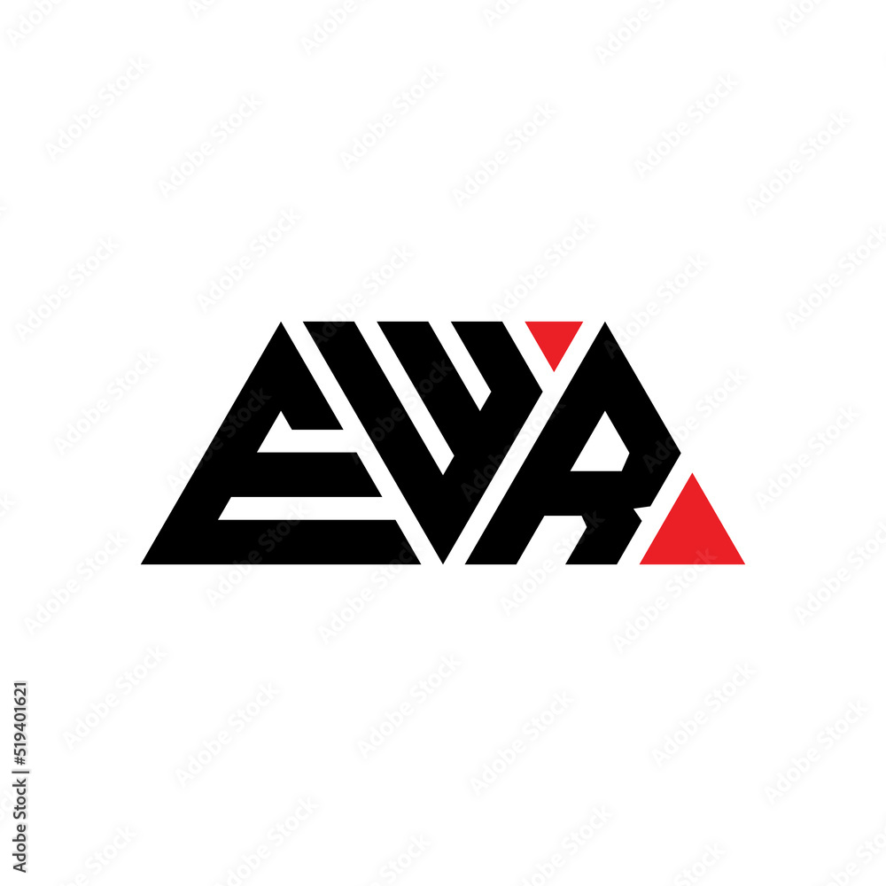 EWR triangle letter logo design with triangle shape. EWR triangle logo ...