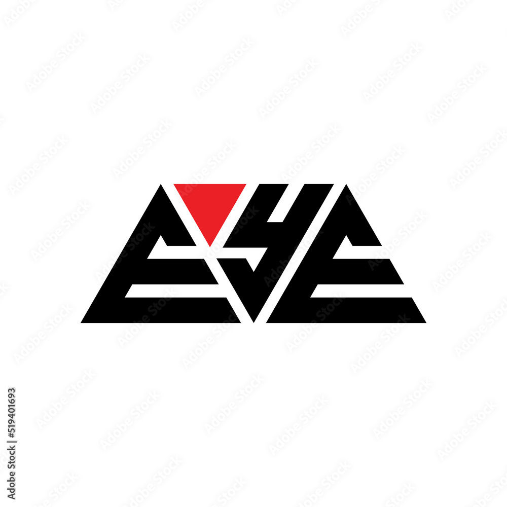 EYE triangle letter logo design with triangle shape. EYE triangle logo ...