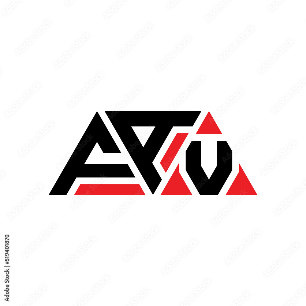 FAV triangle letter logo design with triangle shape. FAV triangle logo ...