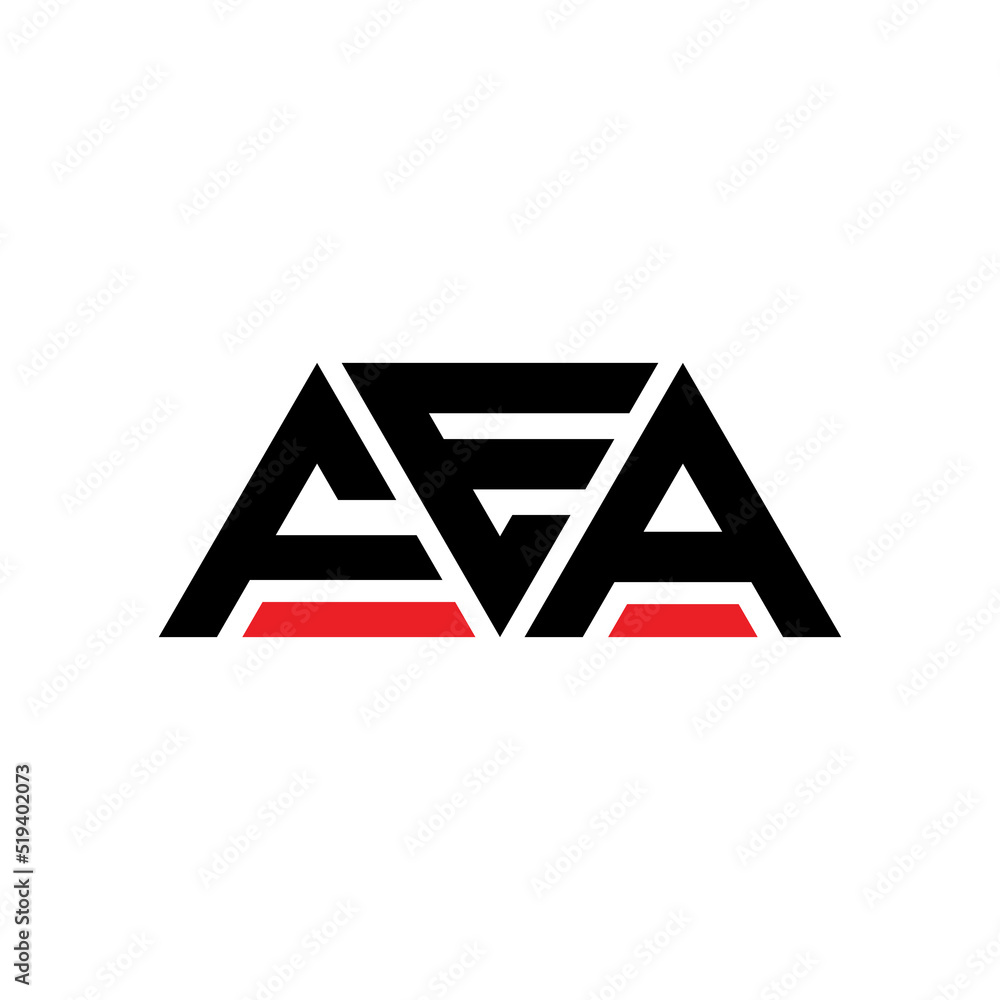 FEA triangle letter logo design with triangle shape. FEA triangle logo ...