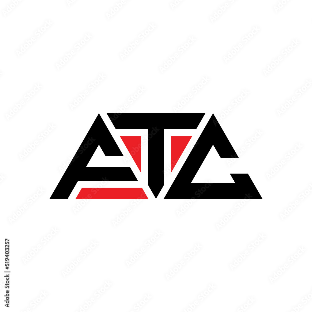 FTC triangle letter logo design with triangle shape. FTC triangle logo ...