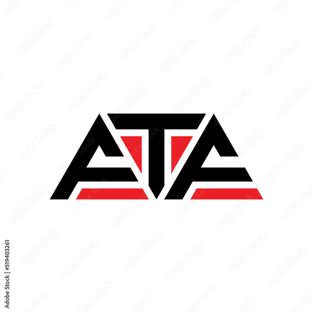 FTf triangle letter logo design with triangle shape. FTf triangle logo ...