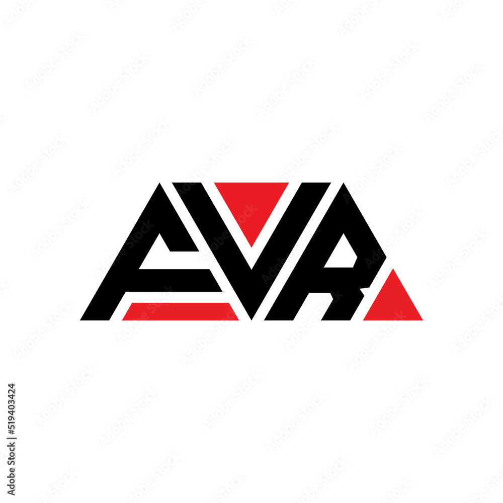 Vetor de FVR triangle letter logo design with triangle shape. FVR ...