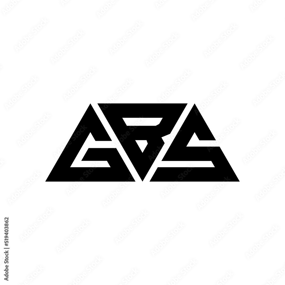 GBS triangle letter logo design with triangle shape. GBS triangle logo ...