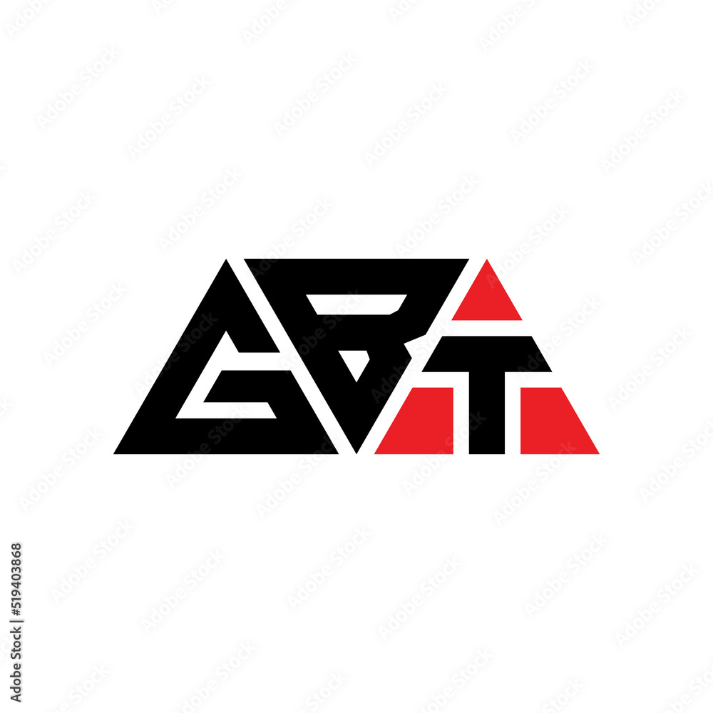 GBT triangle letter logo design with triangle shape. GBT triangle logo ...