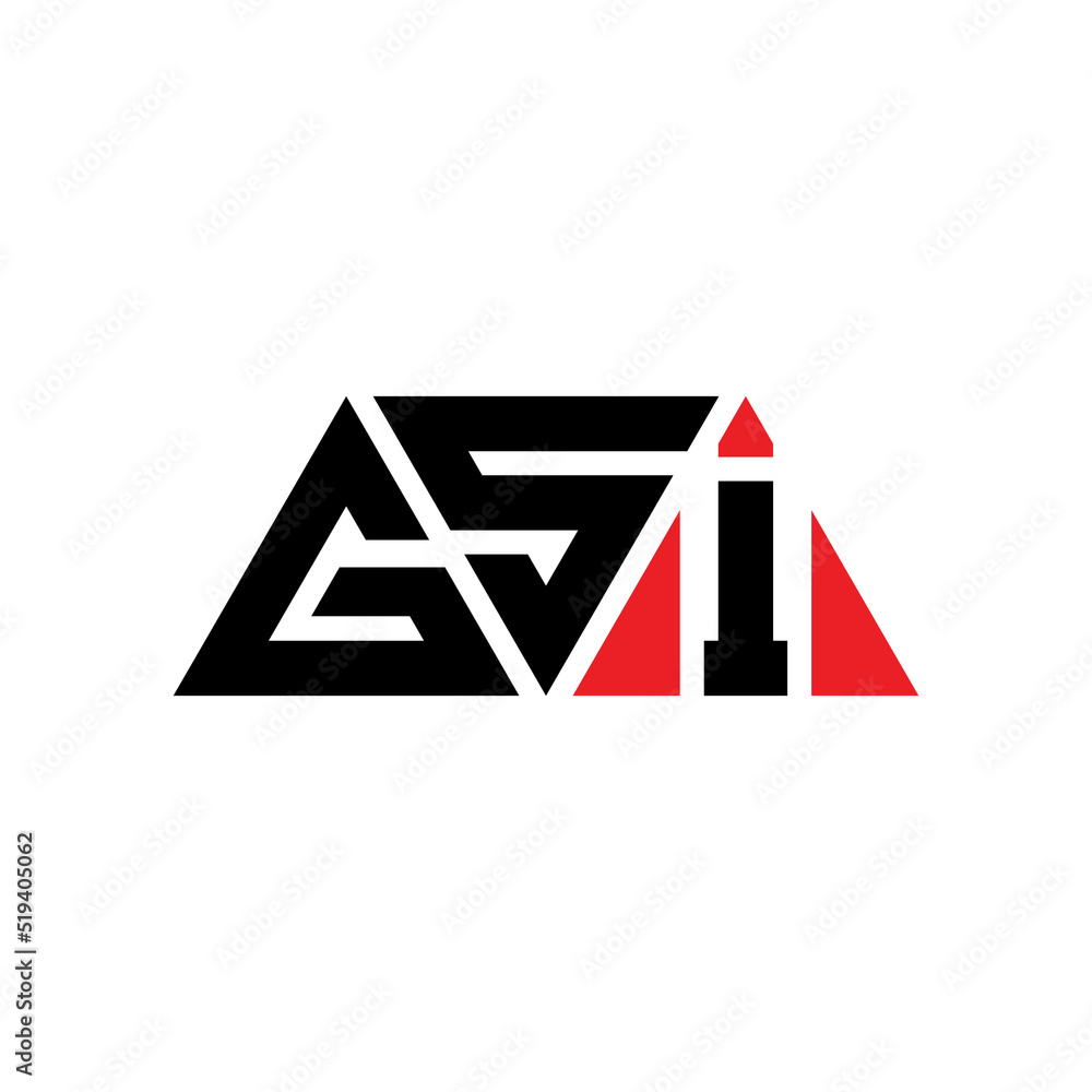 Vektorová grafika „GSI triangle letter logo design with triangle shape ...