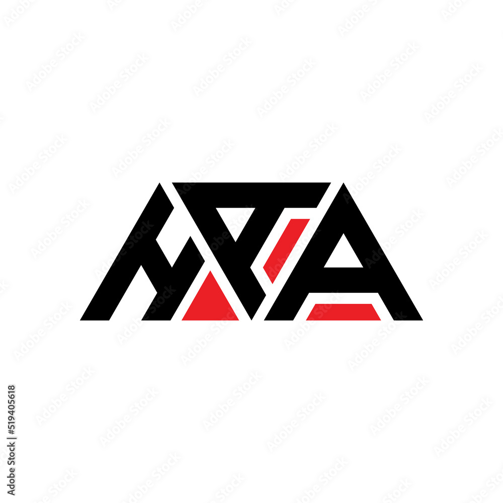 HAA triangle letter logo design with triangle shape. HAA triangle logo ...