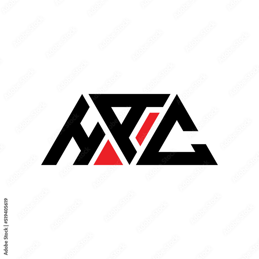 HAC triangle letter logo design with triangle shape. HAC triangle logo ...