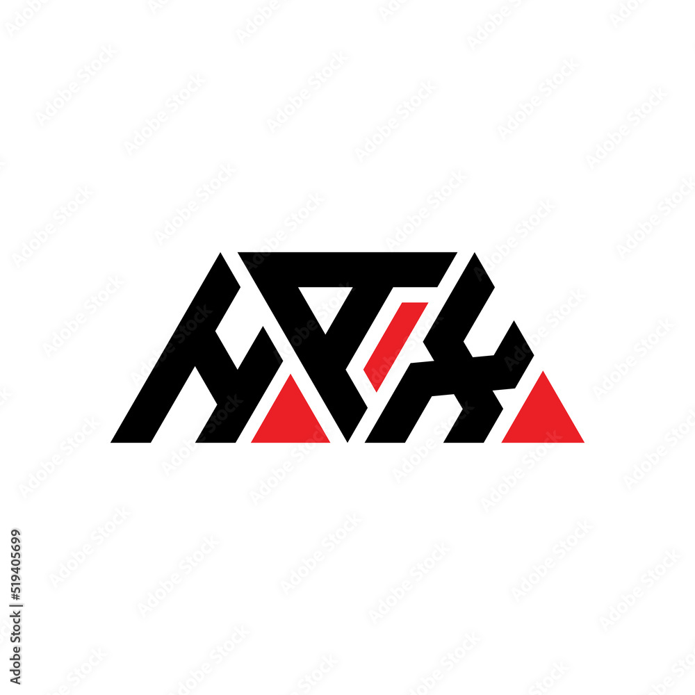 HAX triangle letter logo design with triangle shape. HAX triangle logo ...