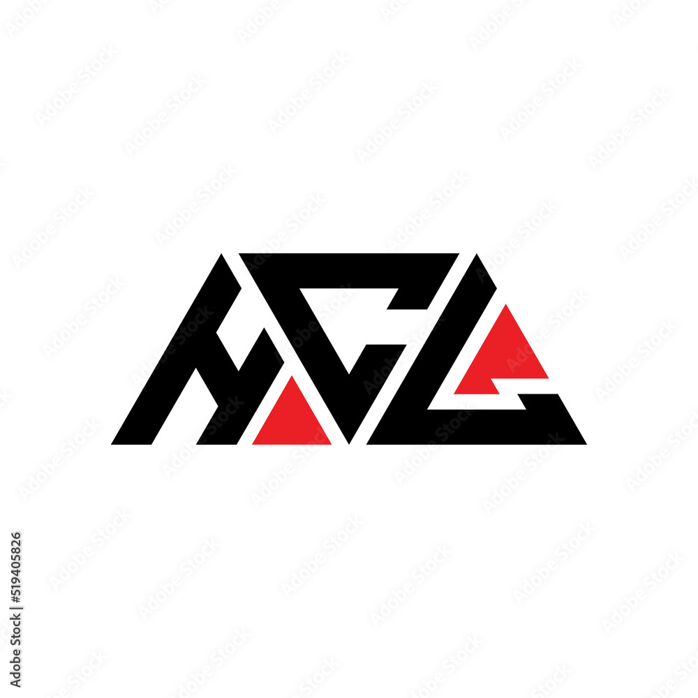HCL triangle letter logo design with triangle shape. HCL triangle logo ...