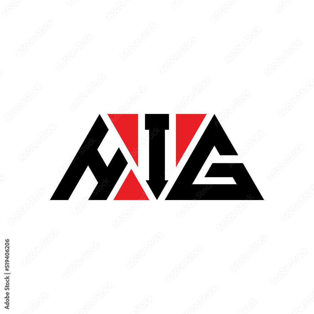 HIG tHIangle letter logo design with tHIangle shape. HIG tHIangle logo ...