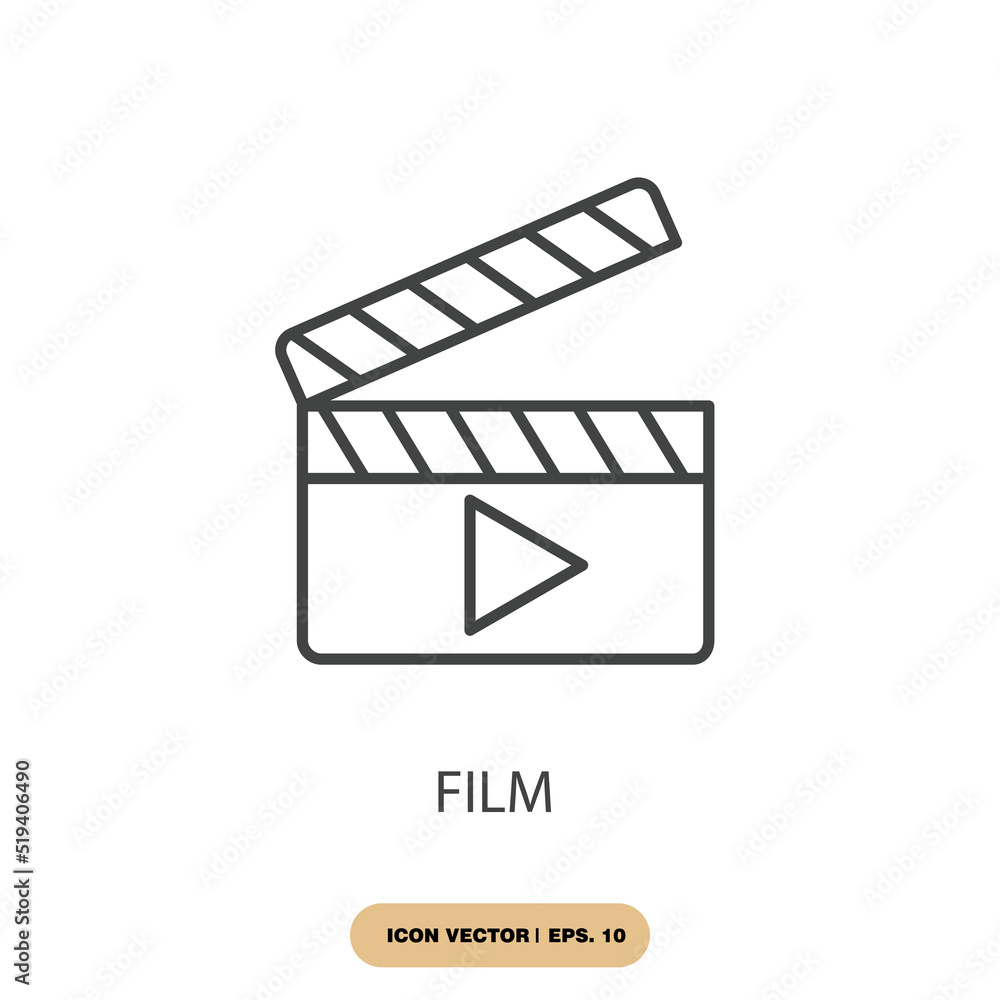 film icons symbol vector elements for infographic web Stock Vector ...