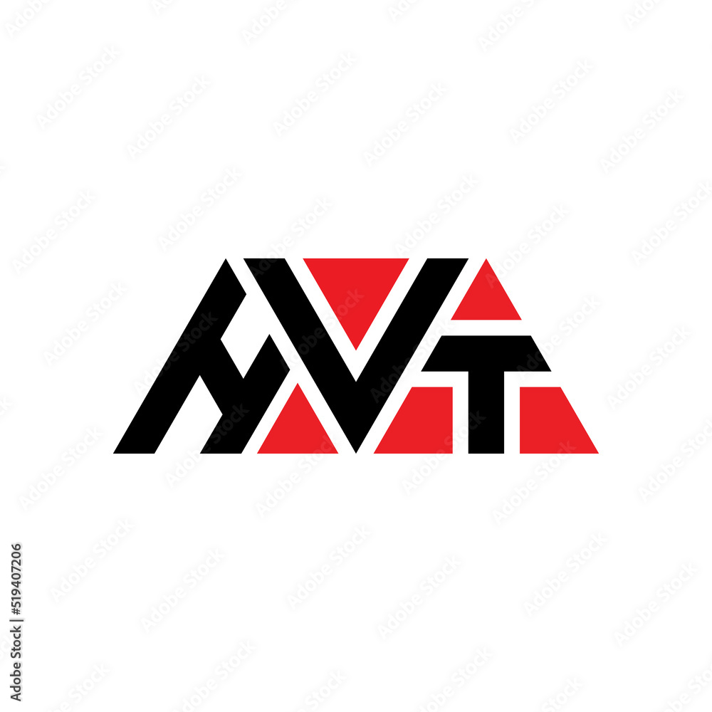 HVT triangle letter logo design with triangle shape. HVT triangle logo ...