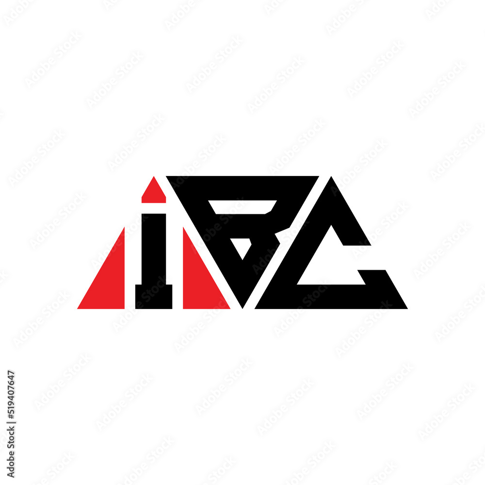 IBC triangle letter logo design with triangle shape. IBC triangle logo design monogram. IBC ...