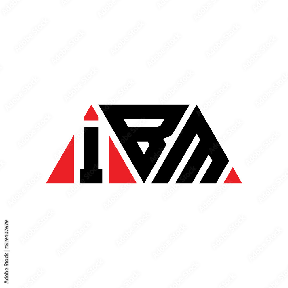 IBM triangle letter logo design with triangle shape. IBM triangle logo ...