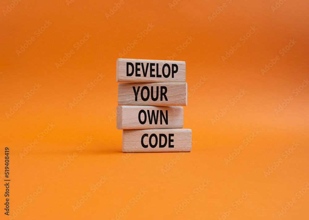 Develop your own code symbol. Concept words Develop your own code on ... Develop your own code symbol. Concept words Develop your own code on ...