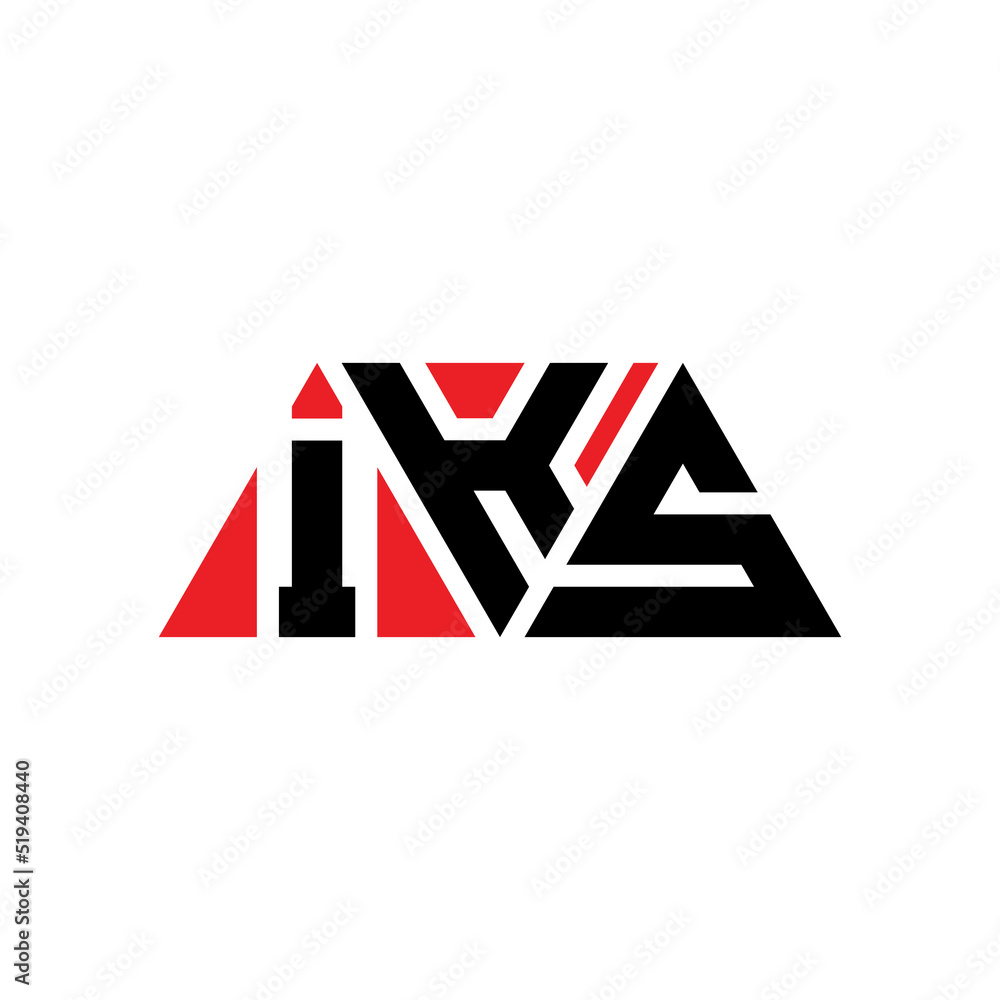 IKS triangle letter logo design with triangle shape. IKS triangle logo ...