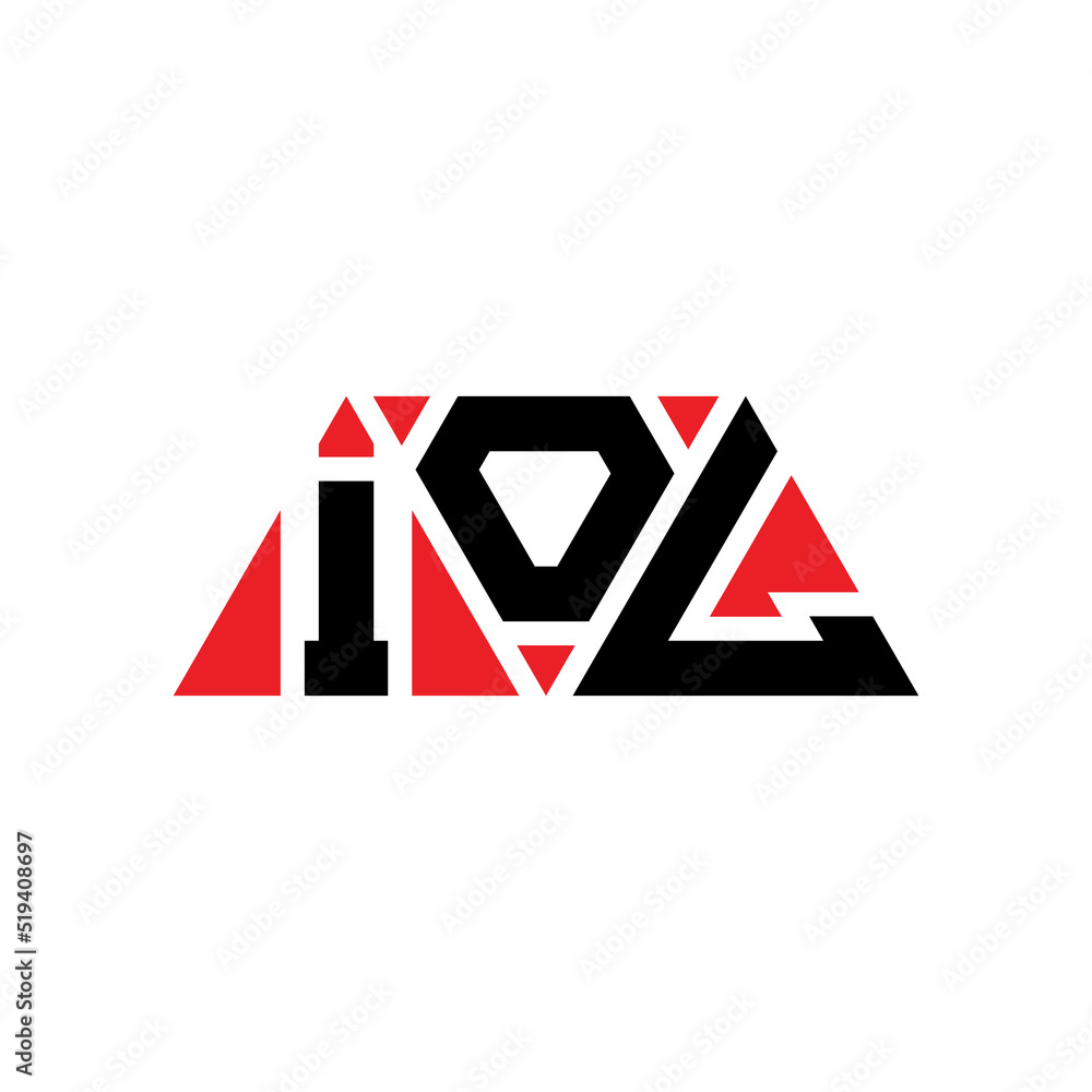 IOL triangle letter logo design with triangle shape. IOL triangle logo ...