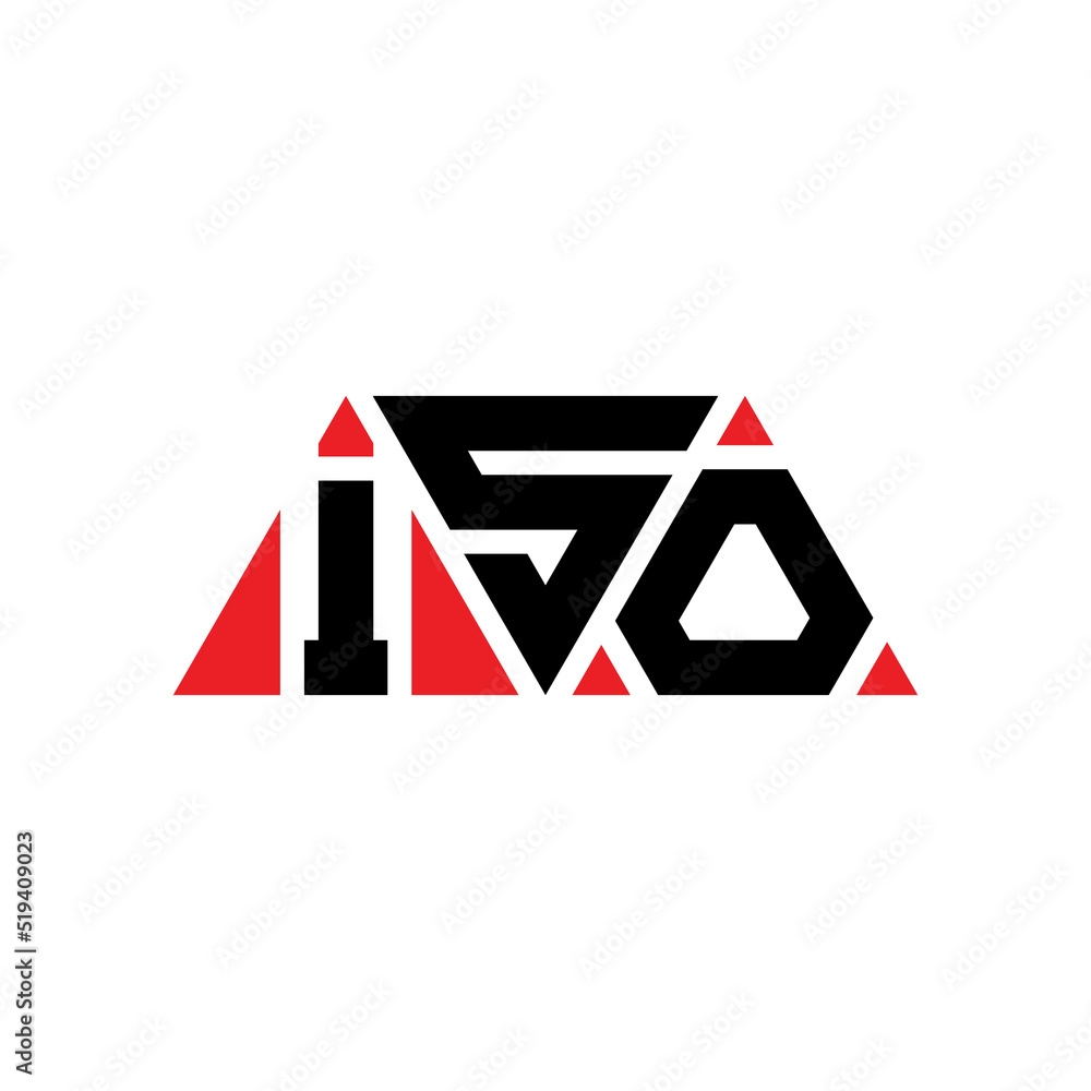 ISO triangle letter logo design with triangle shape. ISO triangle logo ...