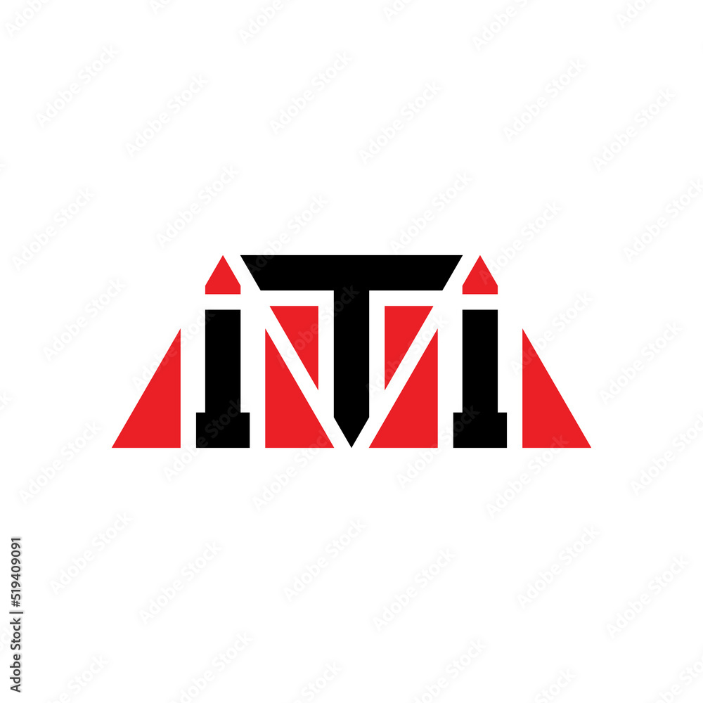 ITI triangle letter logo design with triangle shape. ITI triangle logo ...