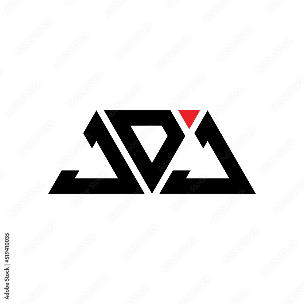 JDJ triangle letter logo design with triangle shape. JDJ triangle logo ...
