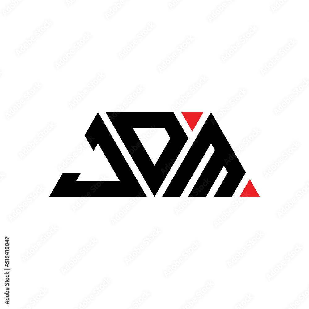 JDM triangle letter logo design with triangle shape. JDM triangle logo ...