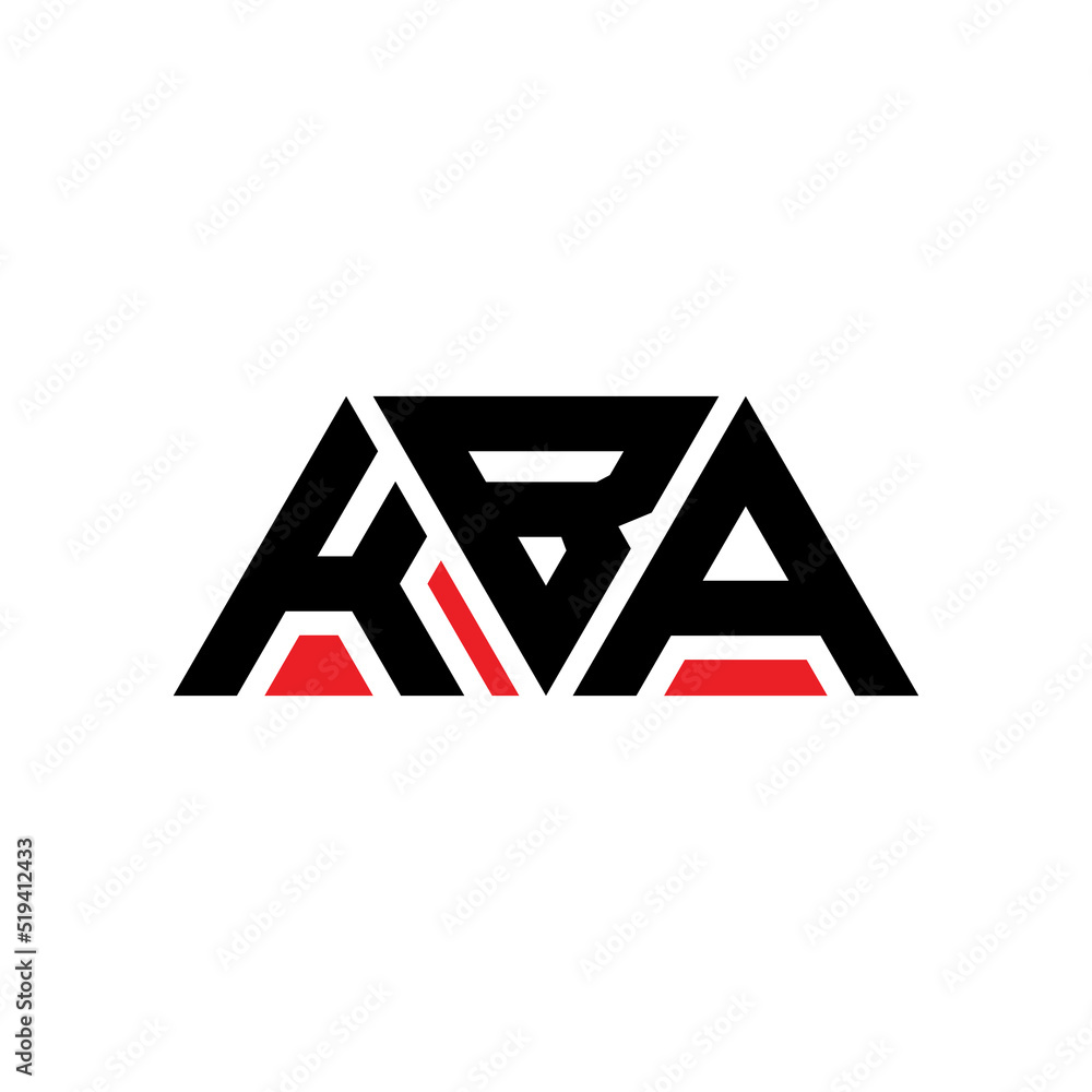 KBA triangle letter logo design with triangle shape. KBA triangle logo ...