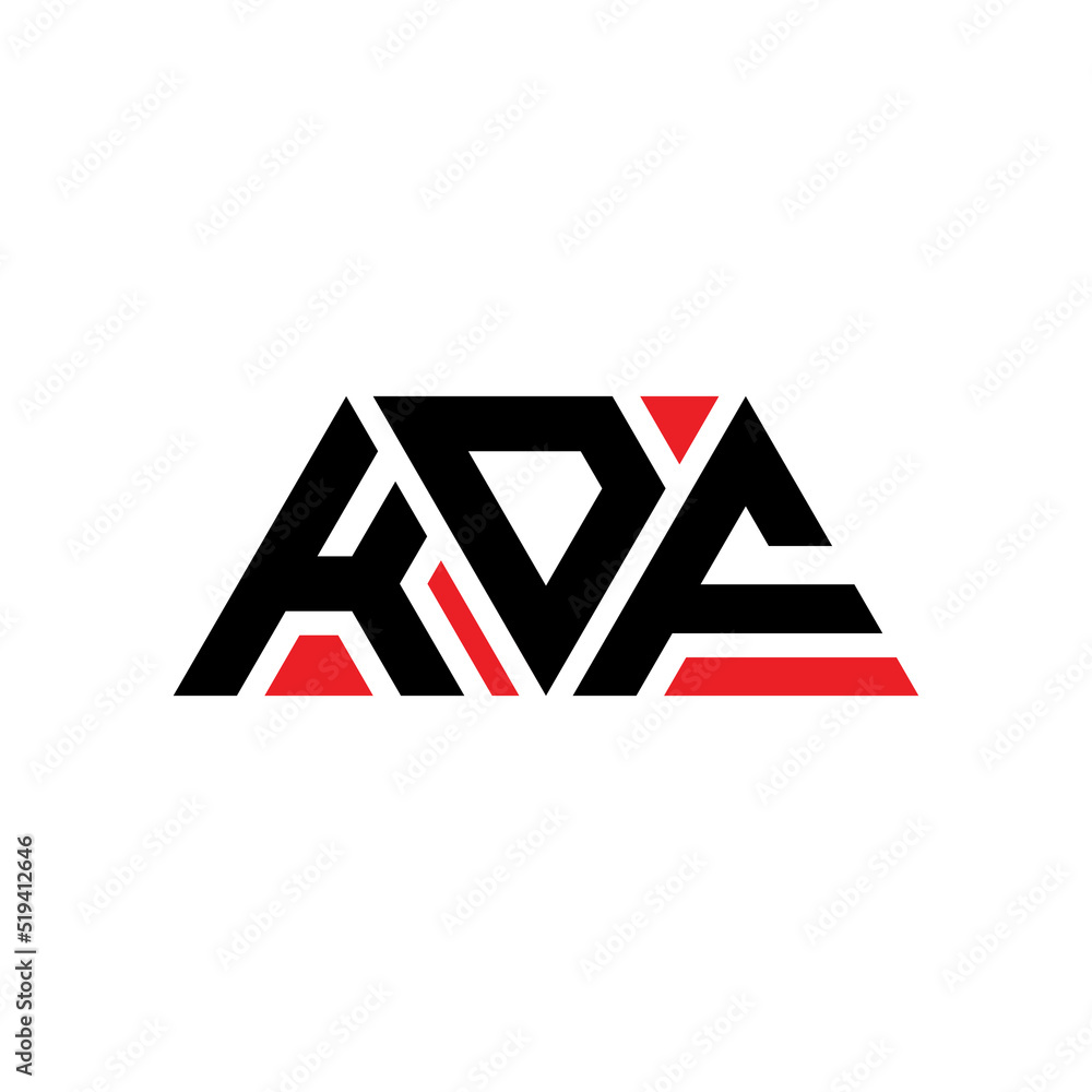 KDF triangle letter logo design with triangle shape. KDF triangle logo ...