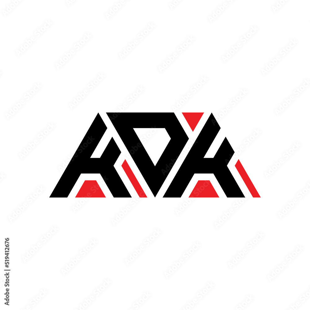 KDK triangle letter logo design with triangle shape. KDK triangle logo ...