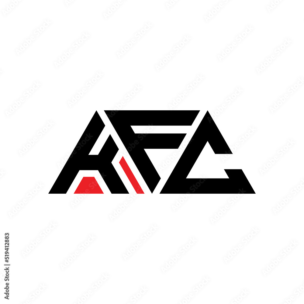 KFC triangle letter logo design with triangle shape. KFC triangle logo ...