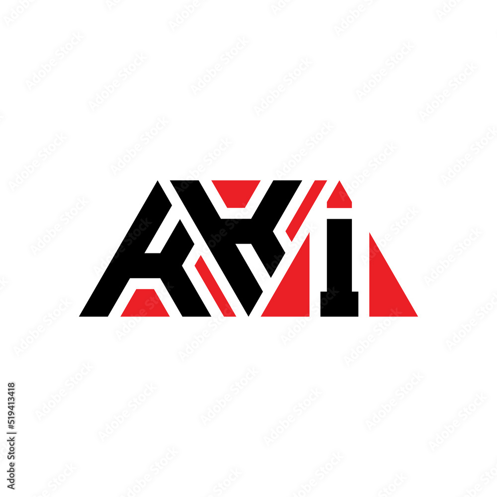 KKI triangle letter logo design with triangle shape. KKI triangle logo ...