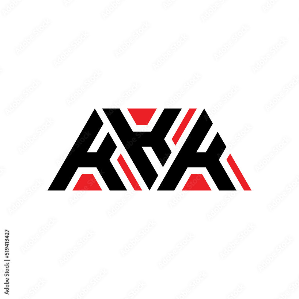 KKK triangle letter logo design with triangle shape. KKK triangle logo ...
