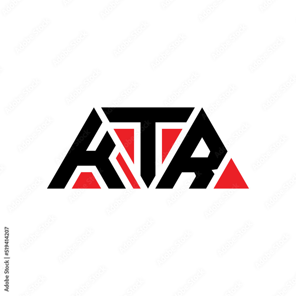KTR triangle letter logo design with triangle shape. KTR triangle logo ...