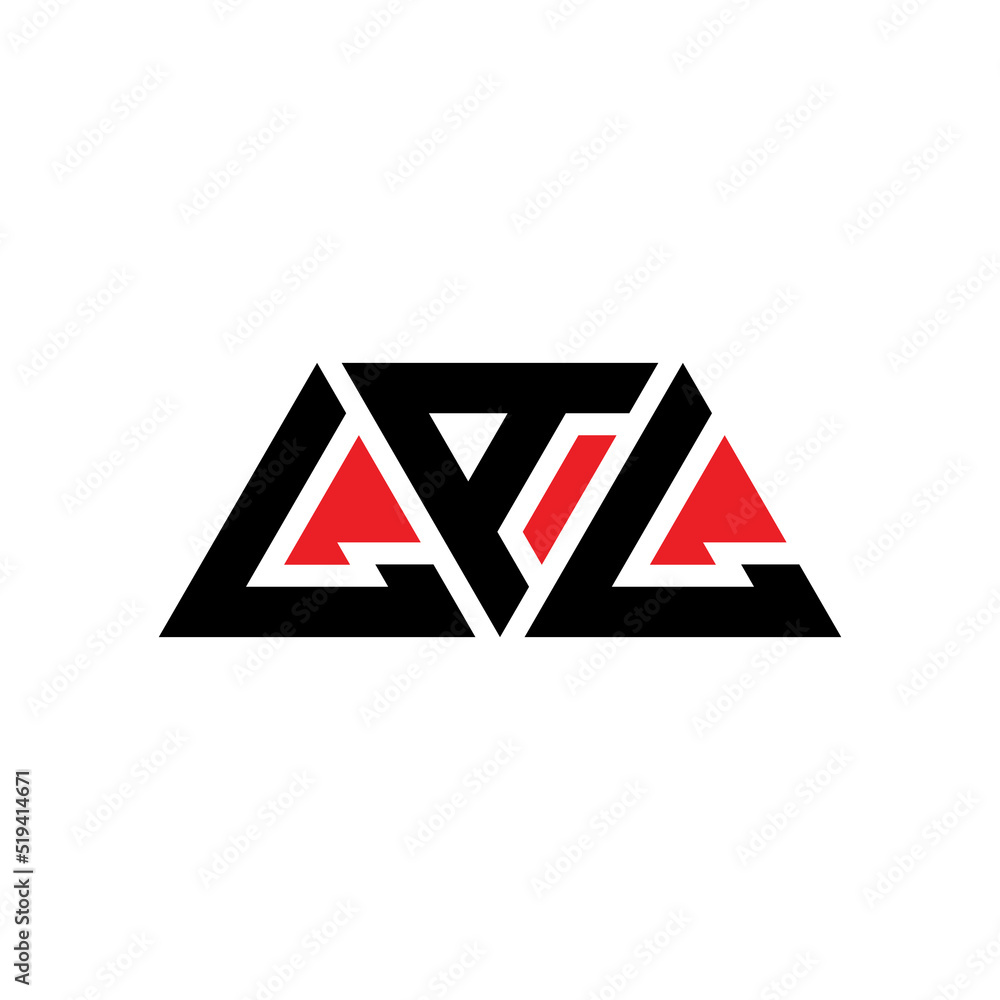 LAL triangle letter logo design with triangle shape. LAL triangle logo ...
