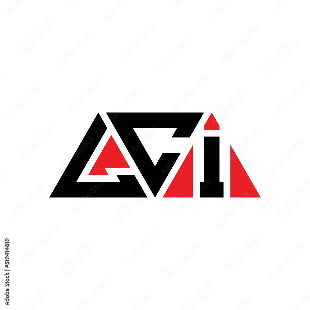LCI triangle letter logo design with triangle shape. LCI triangle logo ...