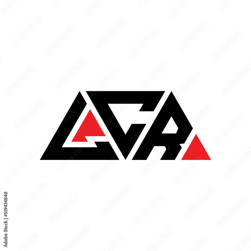 LCR triangle letter logo design with triangle shape. LCR triangle logo ...