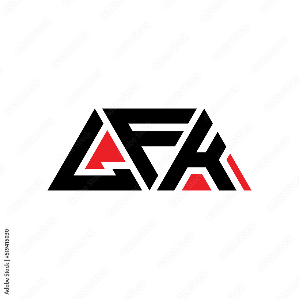 LFK triangle letter logo design with triangle shape. LFK triangle logo ...