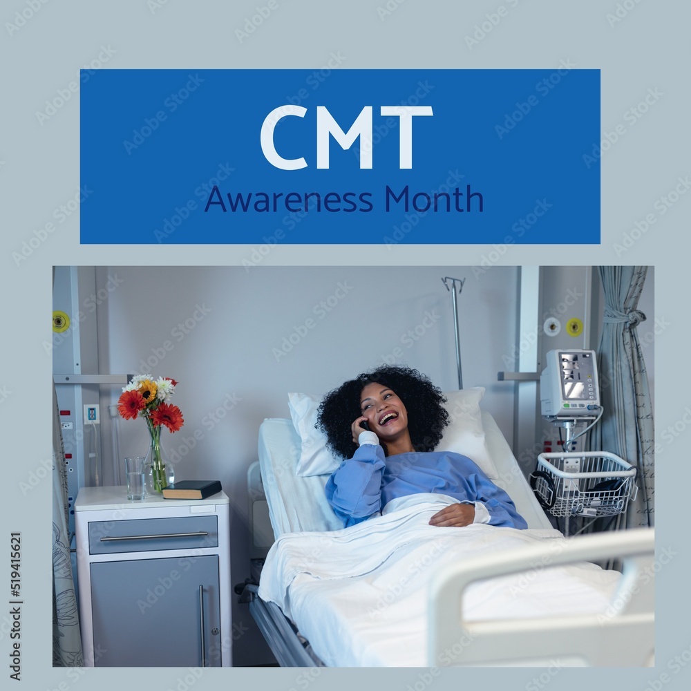 Composition of cmt awareness month text with african american woman in ...
